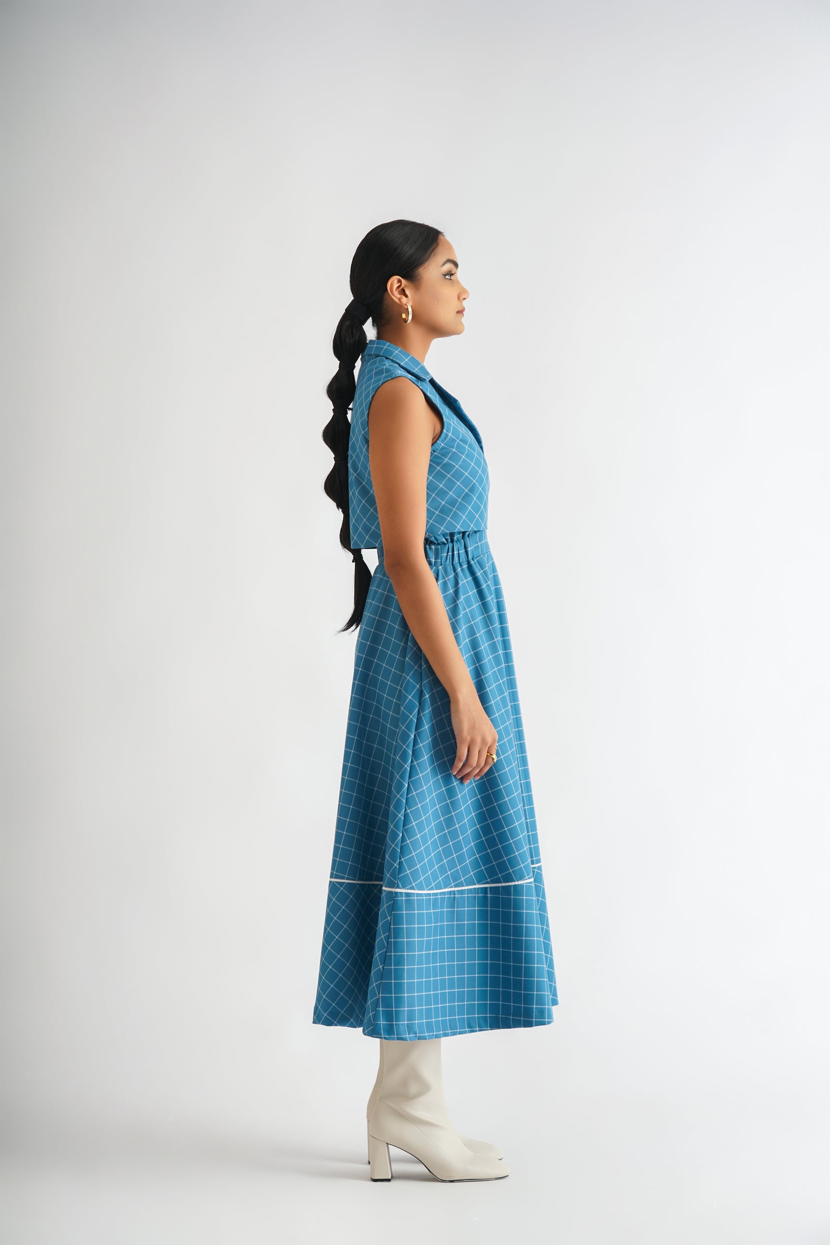 Waistcoat Check Dress – A LINE STORE